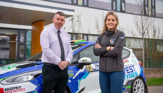 Motorsport Ireland President Aiden Harper and Rally Academy member ...